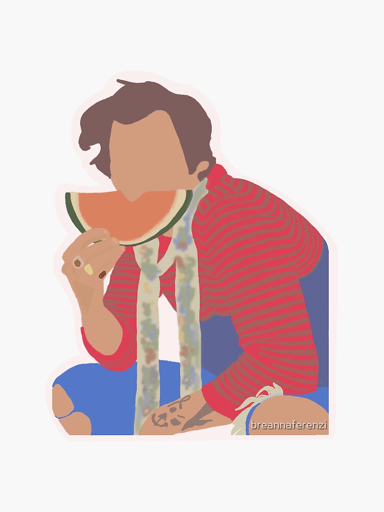 "Watermelon Sugar Harry Styles" Sticker for Sale by breannaferenzi ...