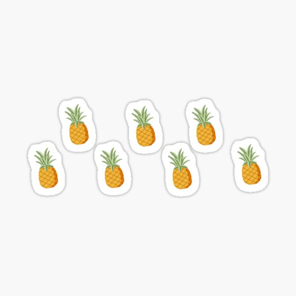 "Pineapple Sticker Pack" Sticker for Sale by agsart | Redbubble
