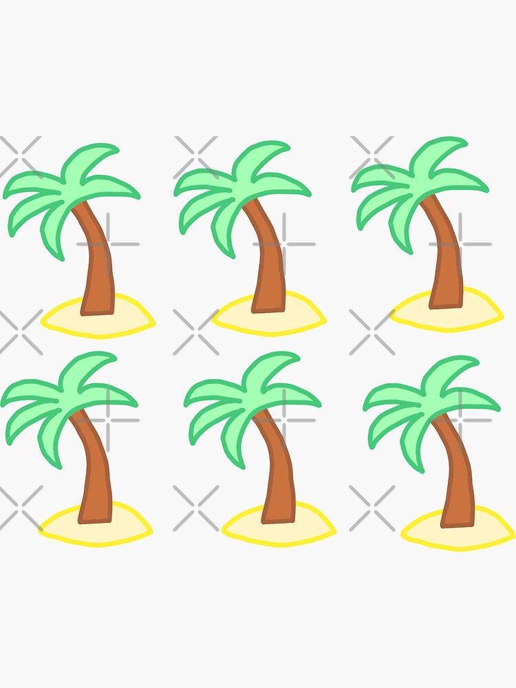 "Palm tree sticker pack" Sticker for Sale by phoebebullock | Redbubble