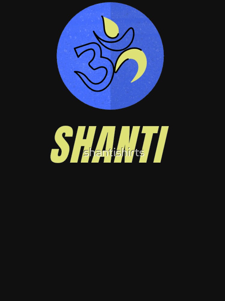 "Om Shanti Blue Yellow Moon" T-shirt for Sale by shantishirts ...