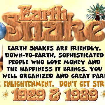 "Chinese Zodiac, Earth snake, 1929, 1989, born" Photographic Print for ...