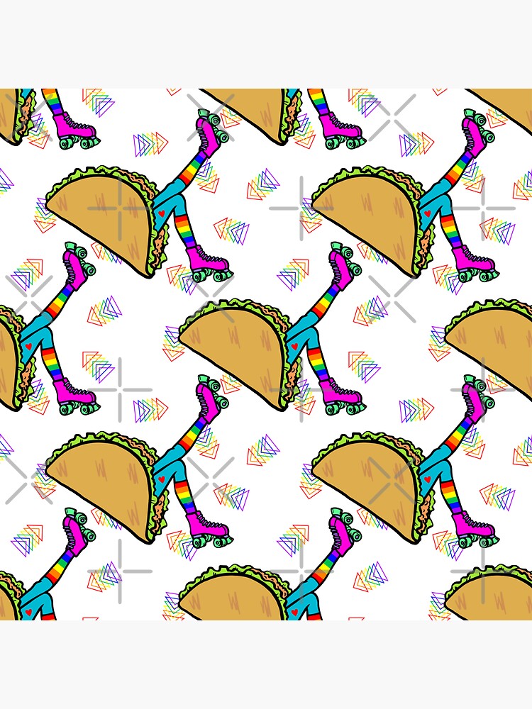 "TACO ROLLER GIRL LOVE RAINBOW EDITION" Sticker for Sale by ...
