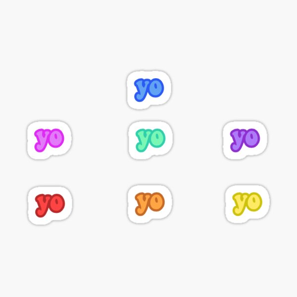 ""yo" sticker pack" Sticker by dennymorgan3 | Redbubble