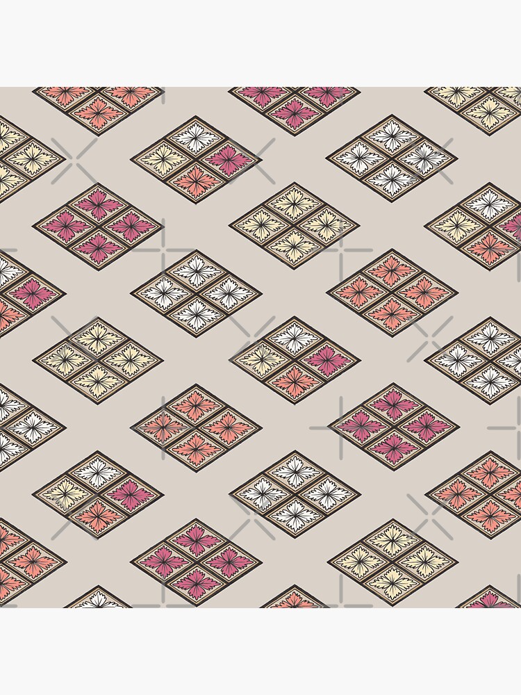 "Traditional Japanese Geometric Floral Nadeshiko (Carnation) Hishi ...
