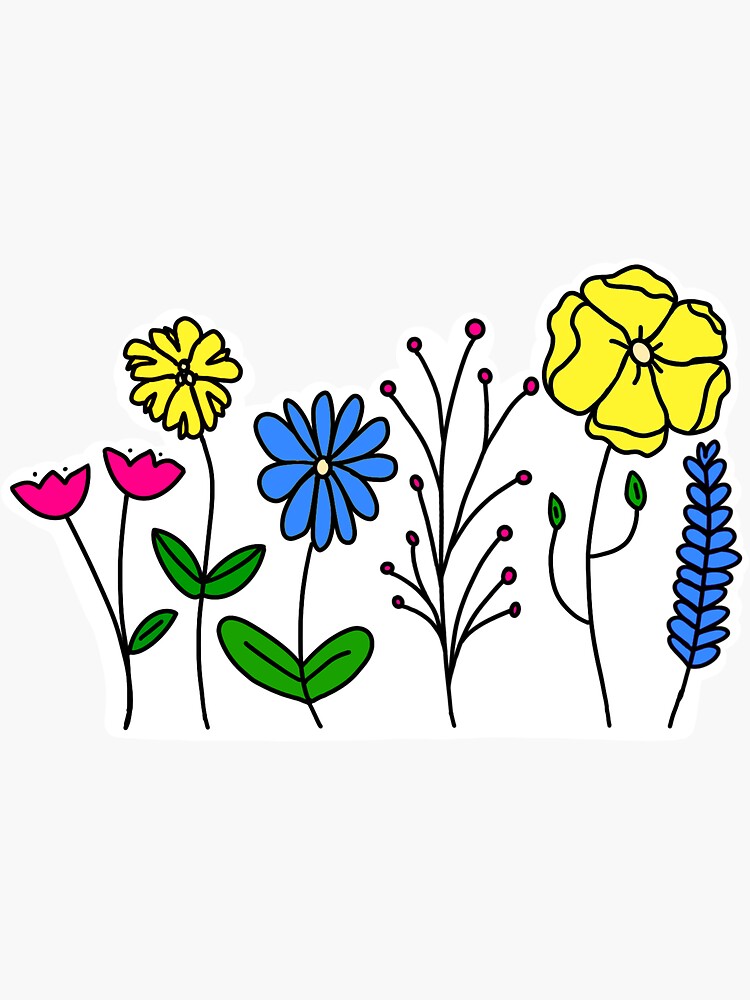 "pan pride flowers" Sticker for Sale by jensstickers | Redbubble