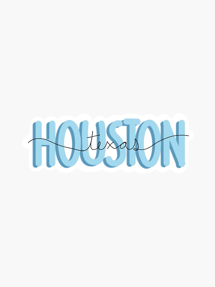 "Cute Houston Letters" Sticker for Sale by emmyc425 | Redbubble