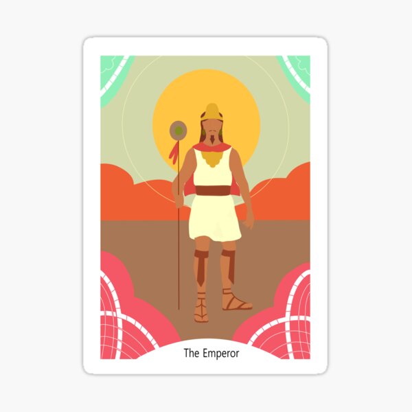 "Tarot Card- The Emperor" Sticker for Sale by FizzpopArt | Redbubble