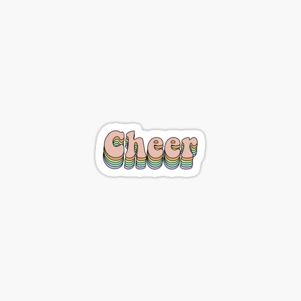 "Cheer in Bubble Letter Font" Sticker for Sale by Jcat6 | Redbubble
