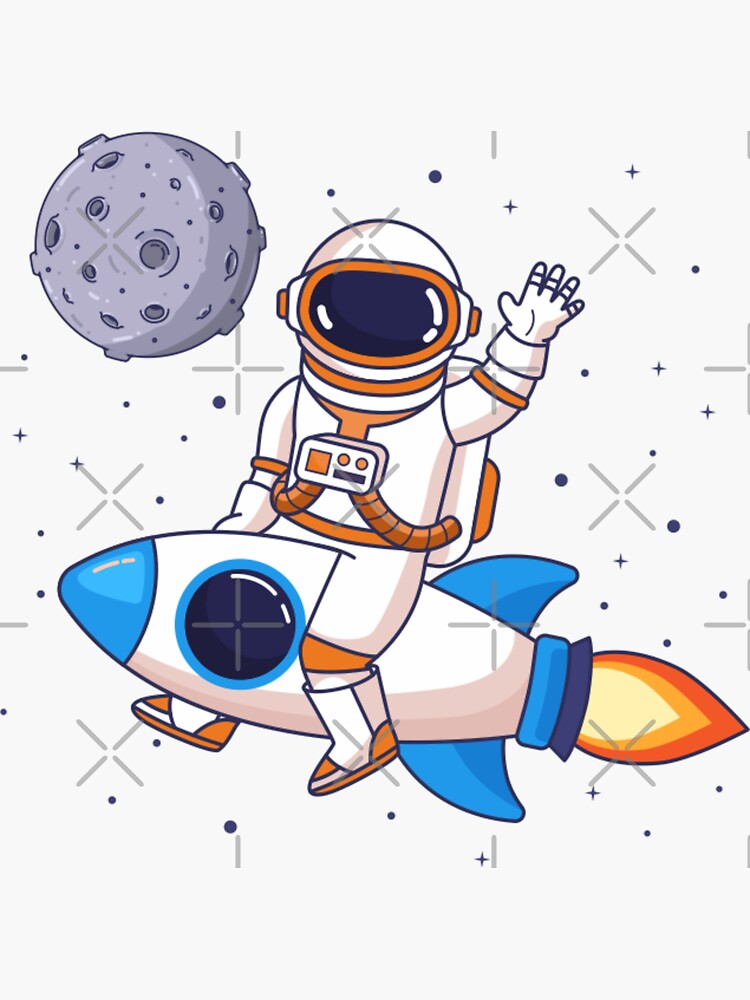 "Astronaut Rodeo" Sticker by qudkin | Redbubble