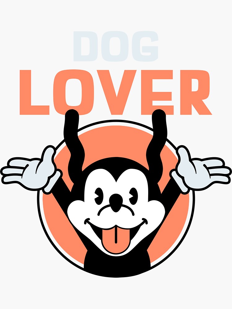 "Retro t-shirt-design-creator-with-a-screaming-dog-cartoon" Sticker for ...