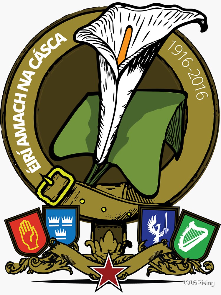 "The Easter Lily Badge" Sticker for Sale by 1916Rising | Redbubble