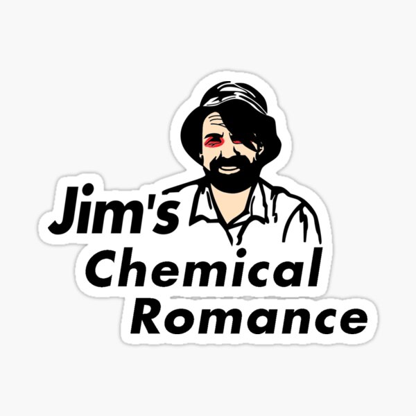 "Jim's Chemical Romance" Sticker for Sale by SpaceboyBilly | Redbubble