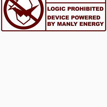 "Powered By Manly Energy" Sticker for Sale by Tom Marra | Redbubble