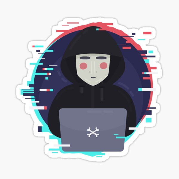 "Anonymous Hacker" Sticker by Sezno1 | Redbubble