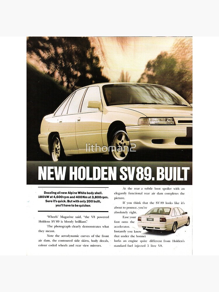 "Holden Commodore "SV89" Advertisement" Poster for Sale by lithoman2 ...