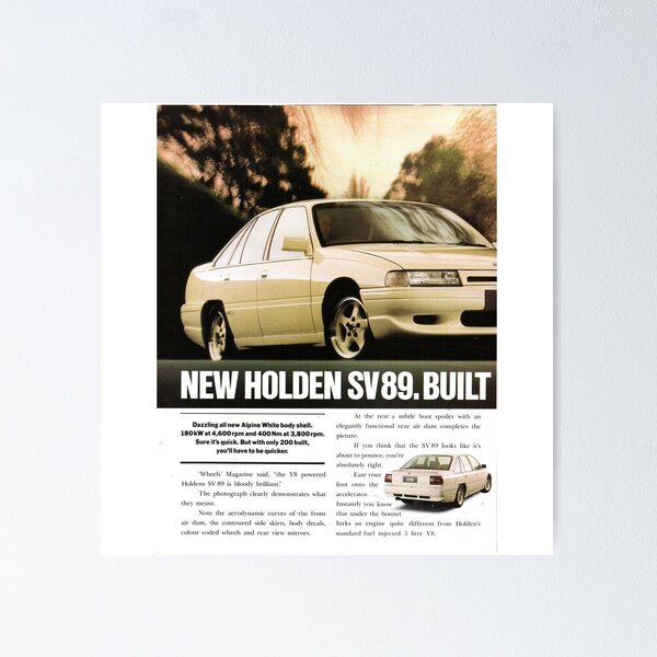 "Holden Commodore "SV89" Advertisement" Poster for Sale by lithoman2 ...
