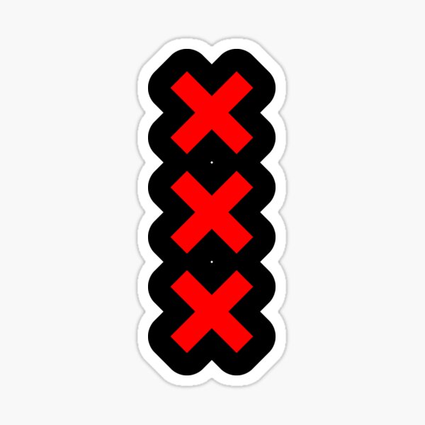 "Crosses of Amsterdam" Sticker for Sale by Student-Made | Redbubble