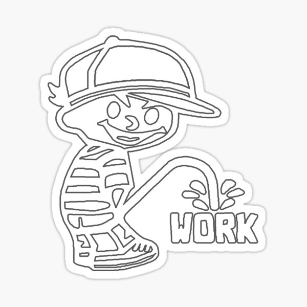 "Calvin Funny Work Sticker" Sticker for Sale by unionpride | Redbubble