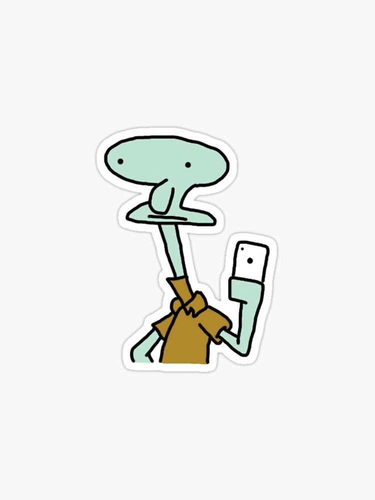 "Squidward sticker " Sticker for Sale by AnDrEaVeLdHuIS | Redbubble