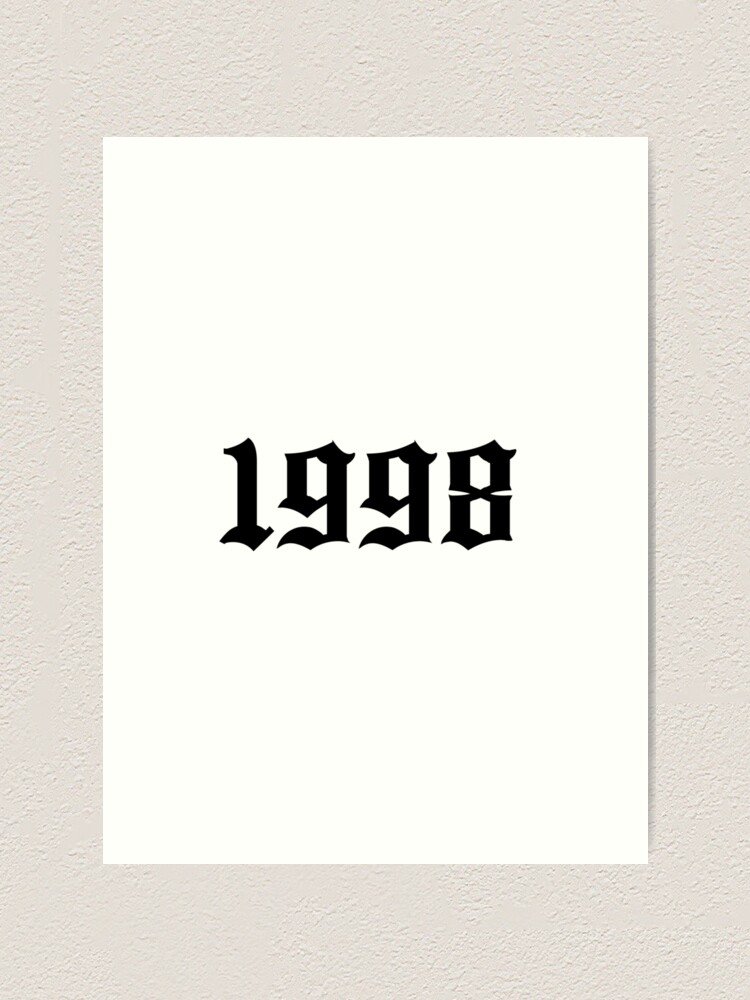 "1998 gothic font" Art Print by ambamears | Redbubble