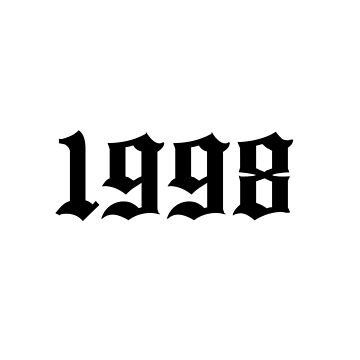 "1998 gothic font" Poster for Sale by ambamears | Redbubble