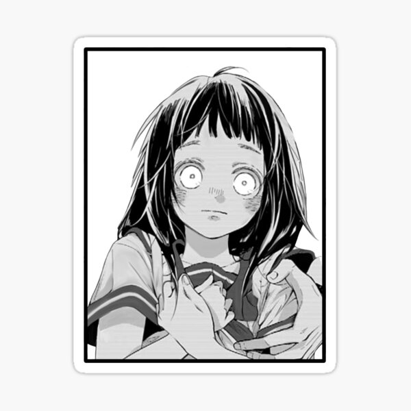 "Fear manga girl" Sticker by Rivainii | Redbubble