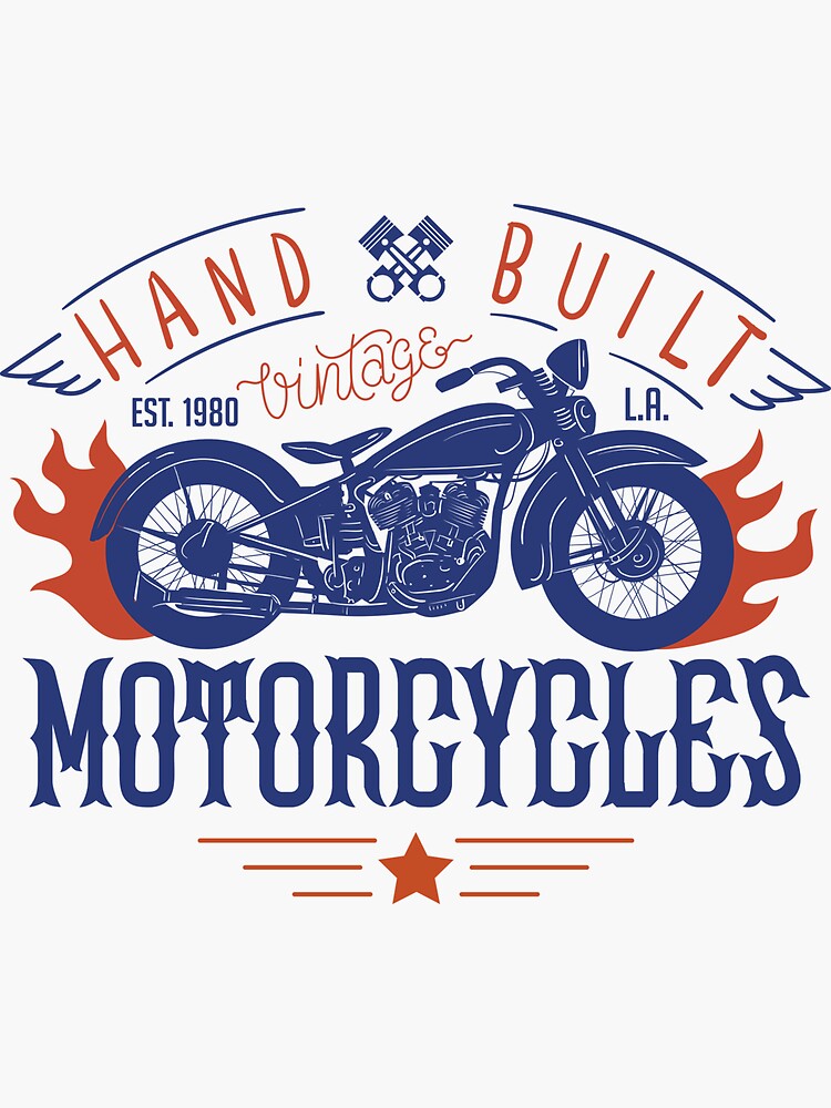 "Vintage motorcycles" Sticker for Sale by Sundance-studio | Redbubble