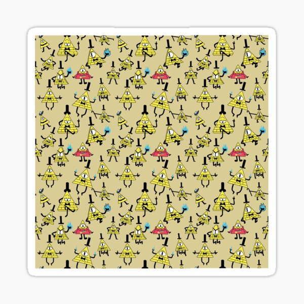 "Bill Cipher Pattern" Sticker for Sale by KirstieRutter | Redbubble