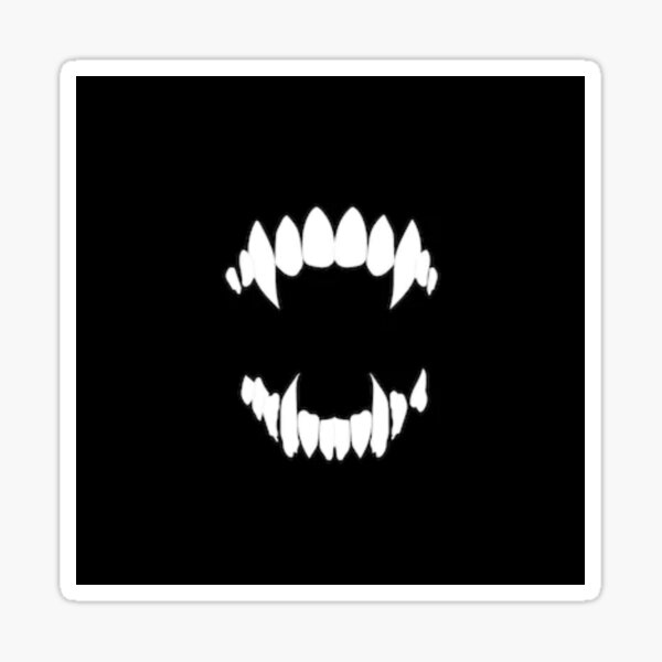 "Open Mouth Sharp Teeth art for face mask" Sticker for Sale by elifg ...