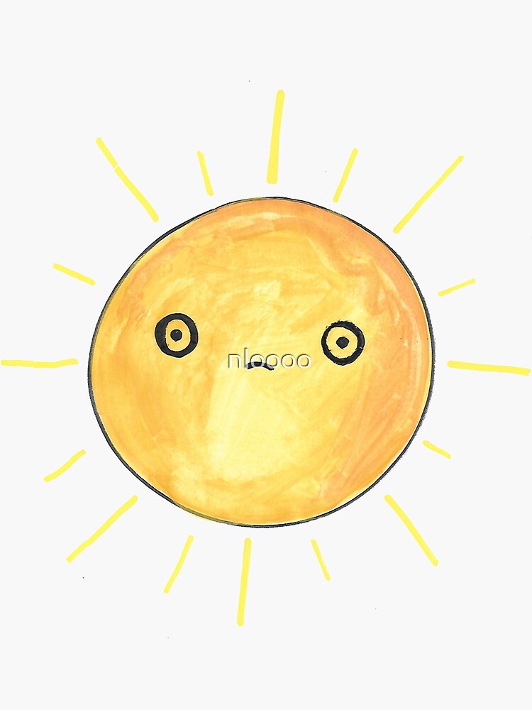 "Sad sun" Sticker by nloooo | Redbubble