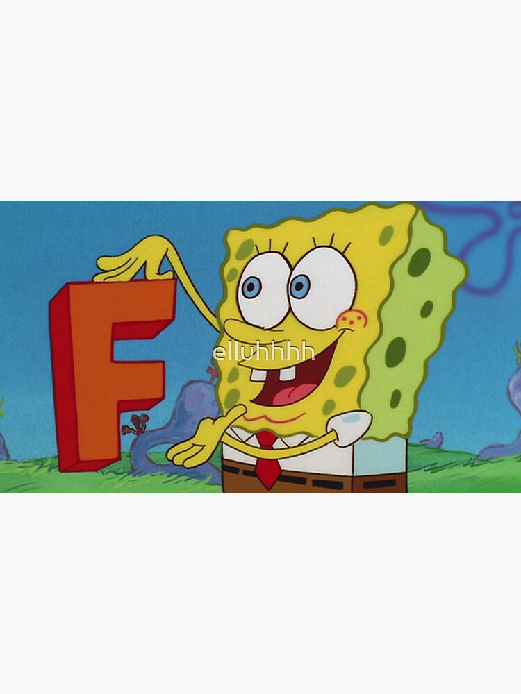 "spongebob F" Sticker by ella-ables | Redbubble