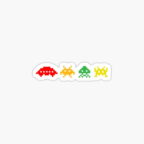 "Space invaders" Sticker by ska6ask | Redbubble
