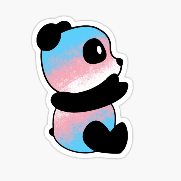 "TRANSGENDER PRIDE FLAG PANDA" Sticker by Ellie-Shepherd | Redbubble