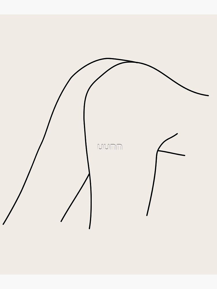 "Abstract Buttock 3 and Body Line Art" Poster by uunn | Redbubble