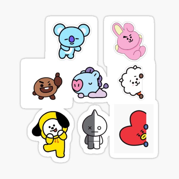"BT21 Sticker Set" Sticker by orbitbujoo | Redbubble
