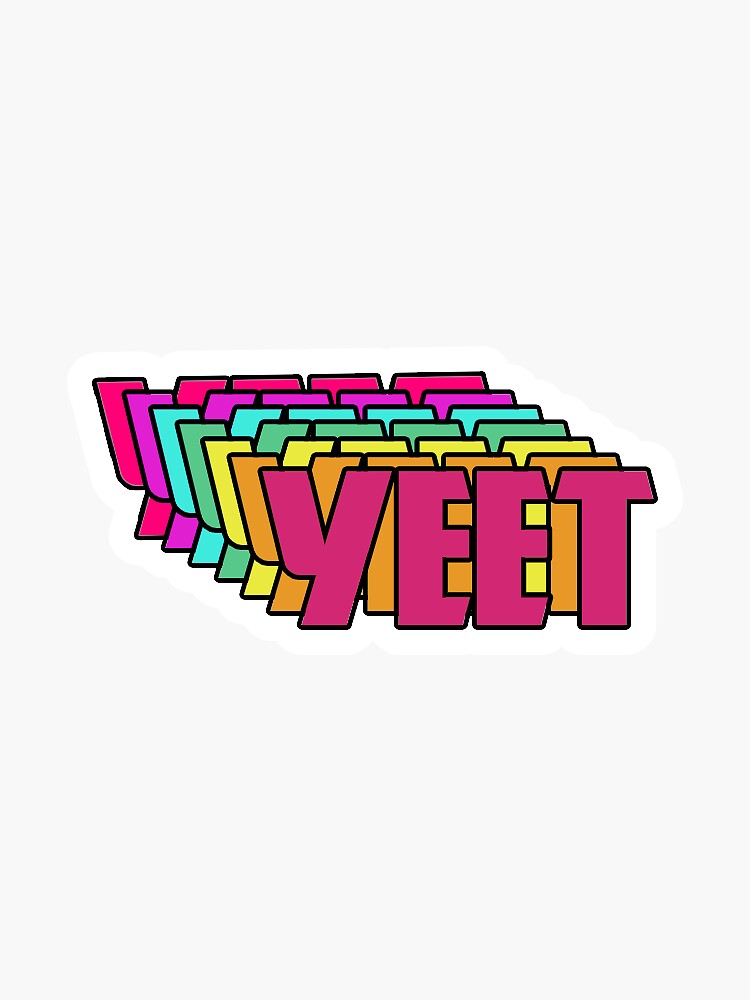 "yeet" Sticker for Sale by priscillajun | Redbubble
