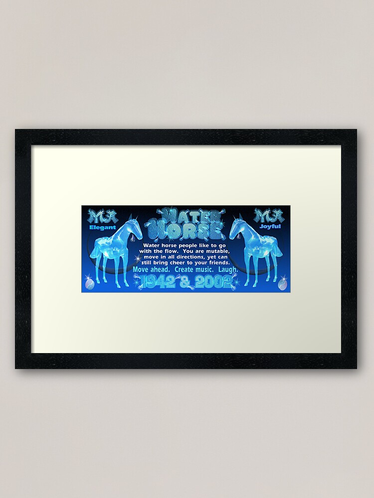 "Chinese Zodiac, water horse, 1942, 2002, born, " Framed Art Print for ...