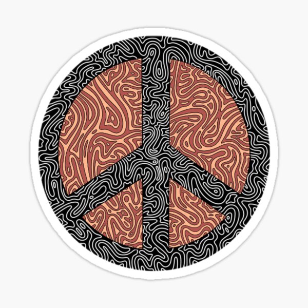 "peace logo" Sticker by Fauvesdesigns | Redbubble