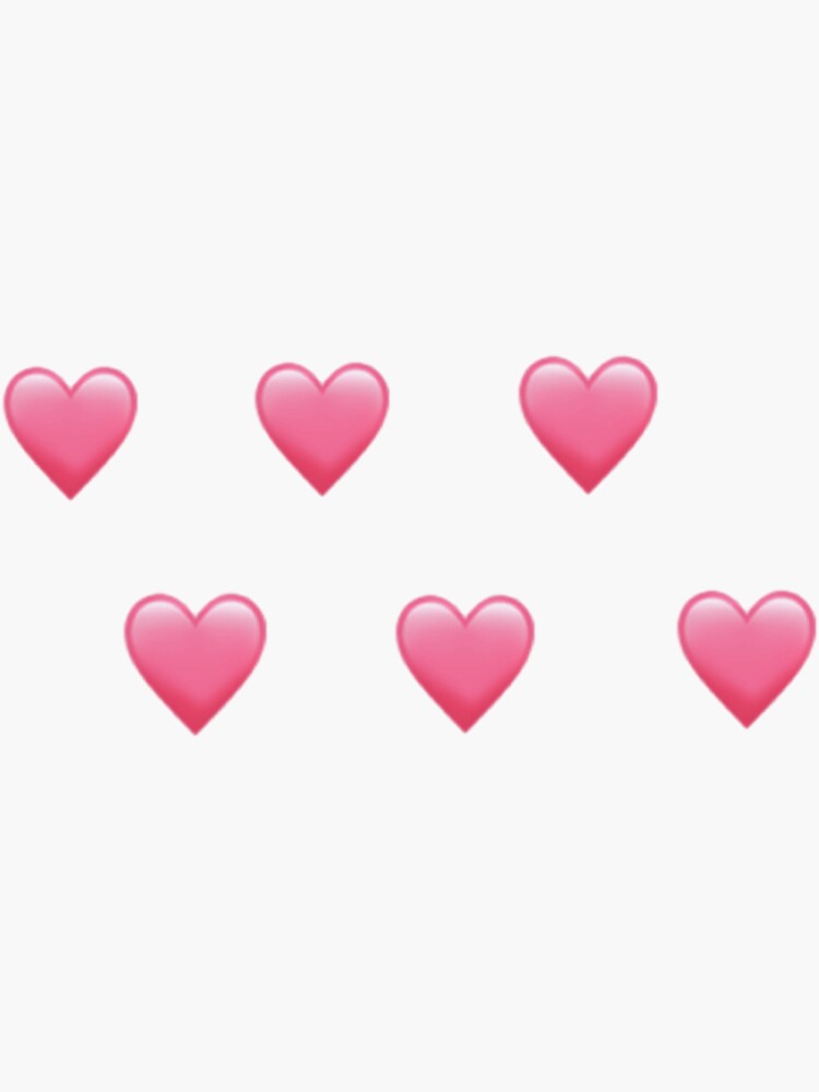 "Pink Aesthetic Heart Sticker Set" Sticker by delaneyhorner | Redbubble