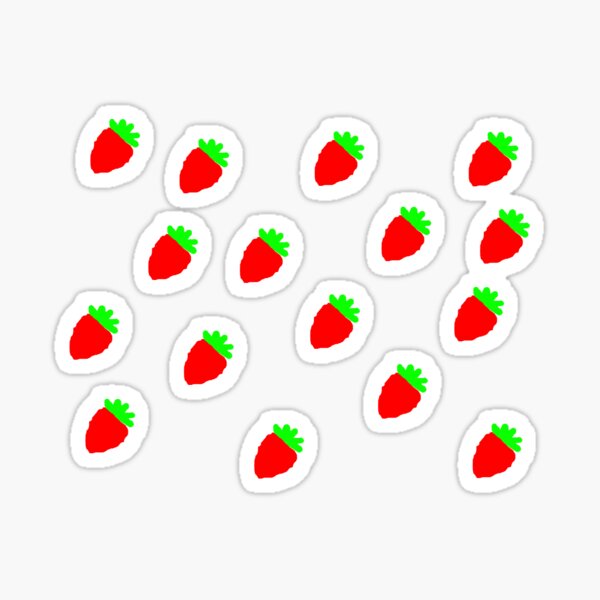 "strawberry sticker pack" Sticker for Sale by zoekalaw | Redbubble