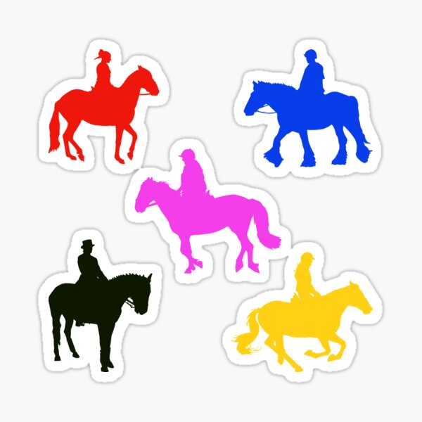"Horse Riding" Sticker for Sale by artonthehoof | Redbubble