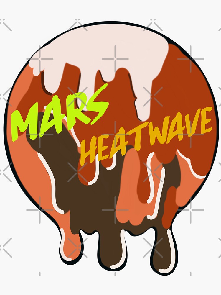 "Mars heatwave." Sticker by Geomoon | Redbubble