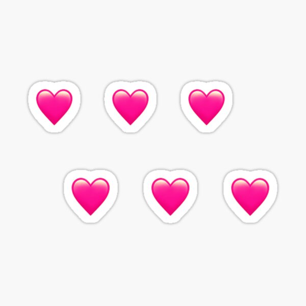 "Bright pink aesthetic heart sticker set" Sticker by delaneyhorner ...