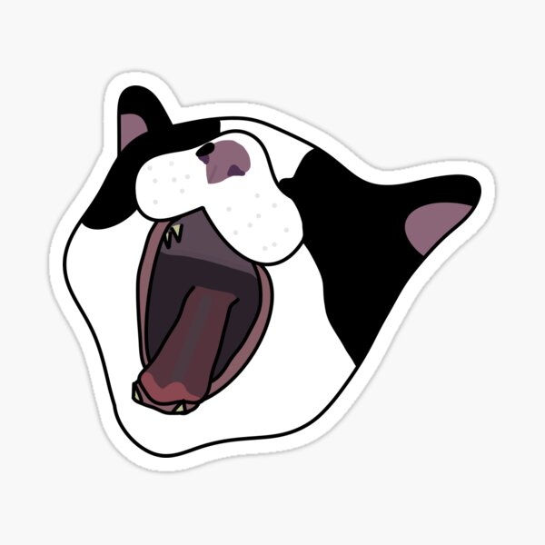 "Simple Cat Yawn" Sticker by Mekredez | Redbubble