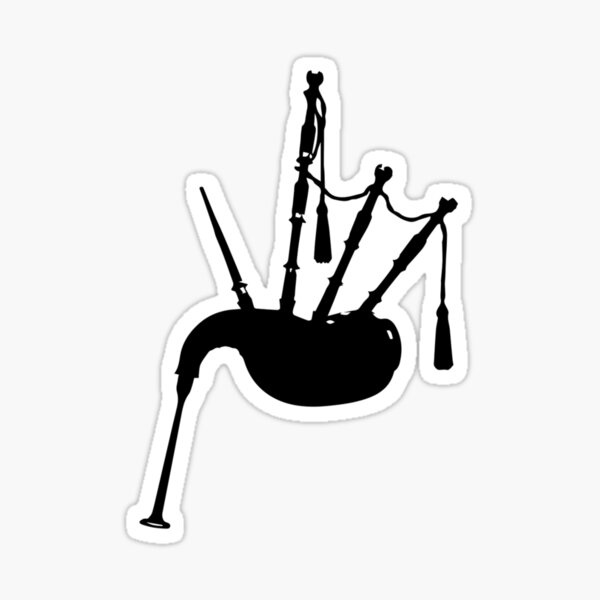 "Bagpipe silhouette" Sticker for Sale by Seb-Sk93 | Redbubble