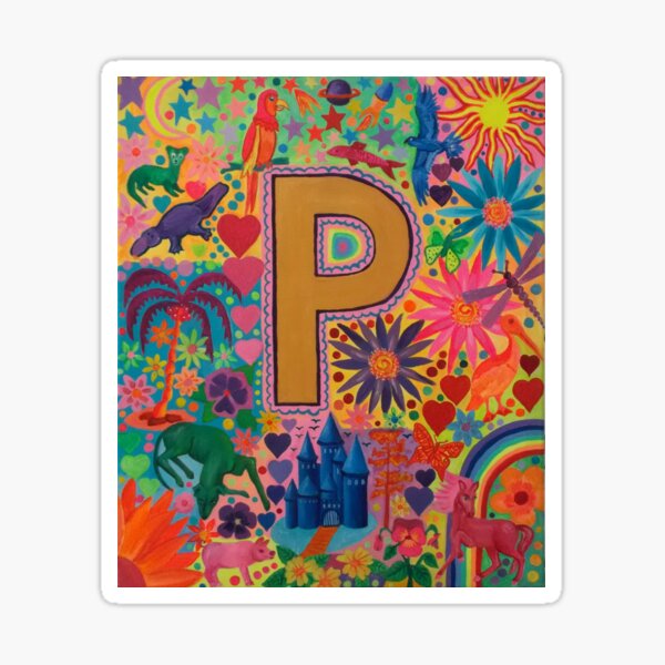 "Initial P" Sticker for Sale by TeresaHares | Redbubble