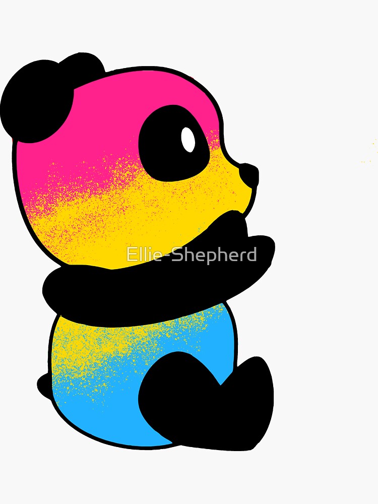 "PANSEXUAL PRIDE PANDA" Sticker for Sale by Ellie-Shepherd | Redbubble
