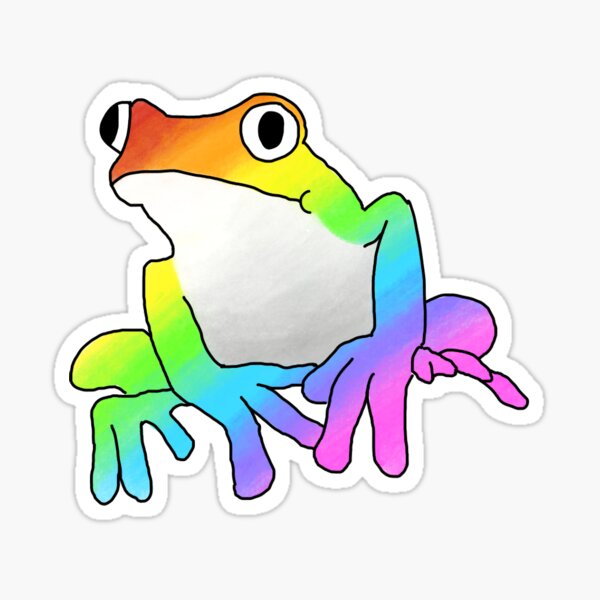 "Rainbow Frog" Sticker for Sale by ruby-lu | Redbubble