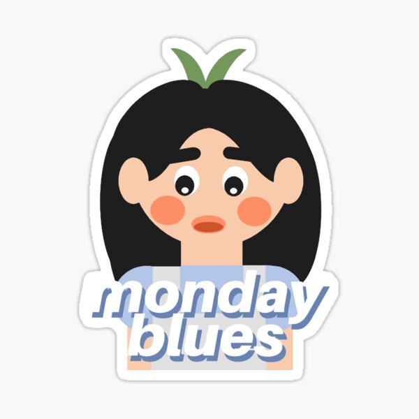 "PLANNER SERIES: Monday Blues" Sticker for Sale by aaalou | Redbubble