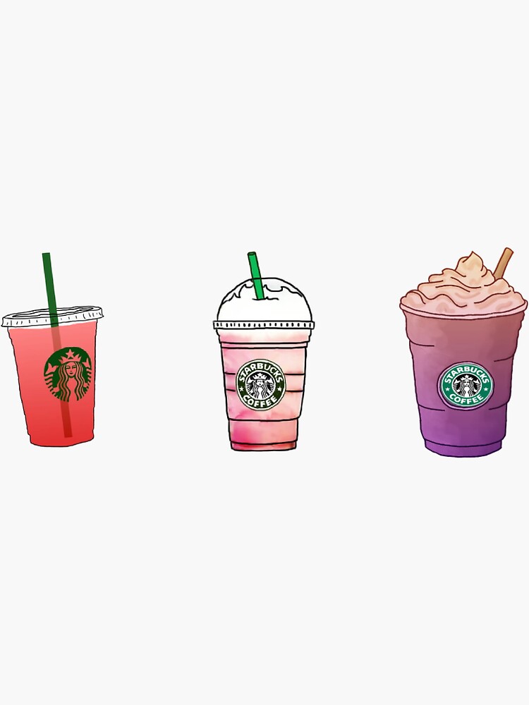 "Starbucks Drink Sticker Set" Sticker by orbitbujoo | Redbubble